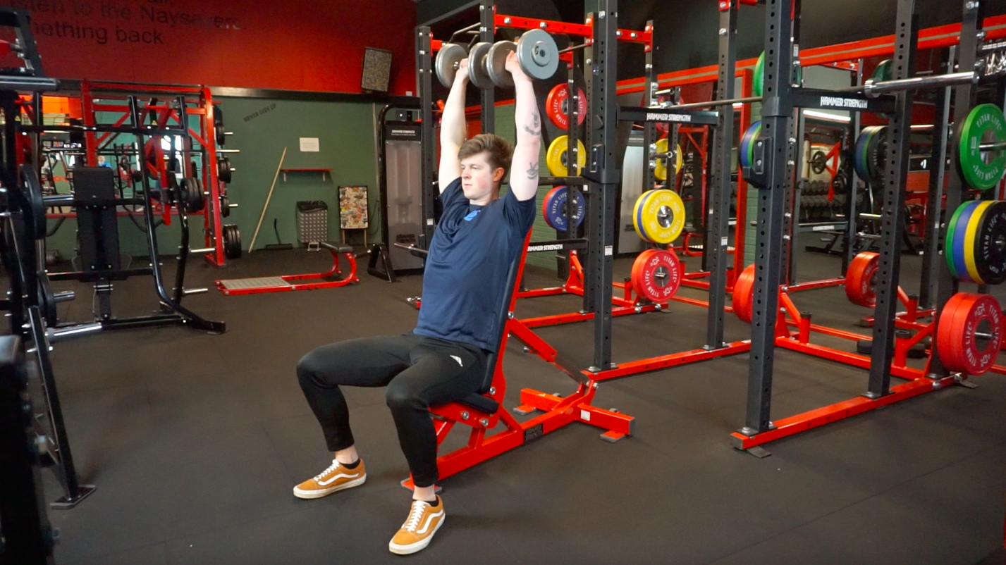 Seated Overhead Press - FitnessBasen